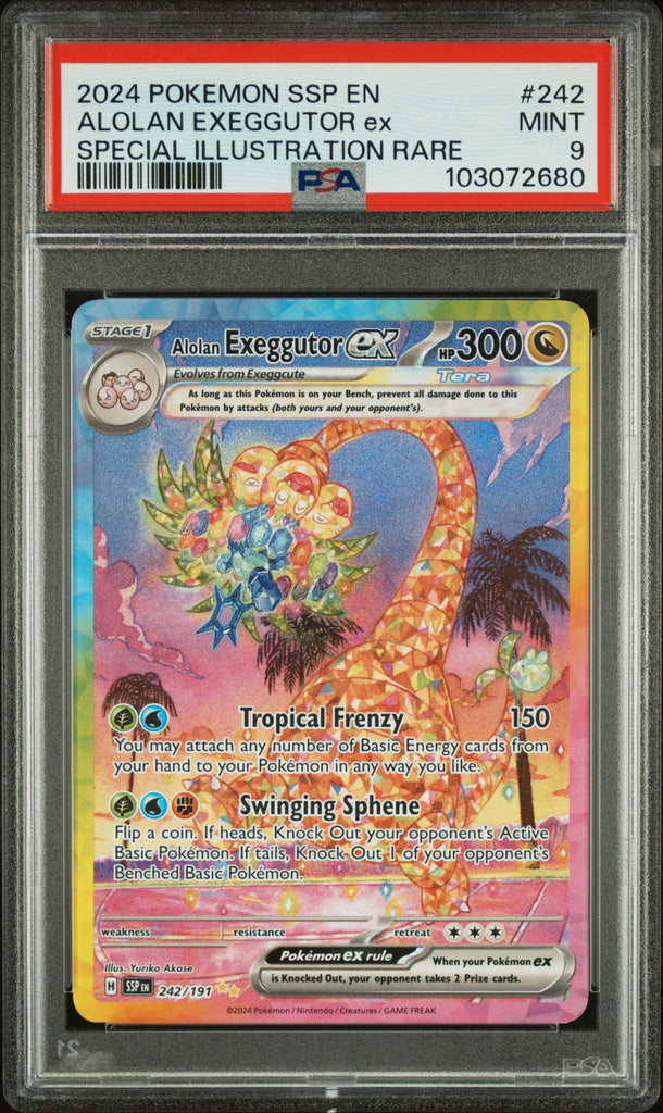 PokéMon TCG Alolan Exeggutor EX #242 Special Illustration Rare PSA 9 ...
